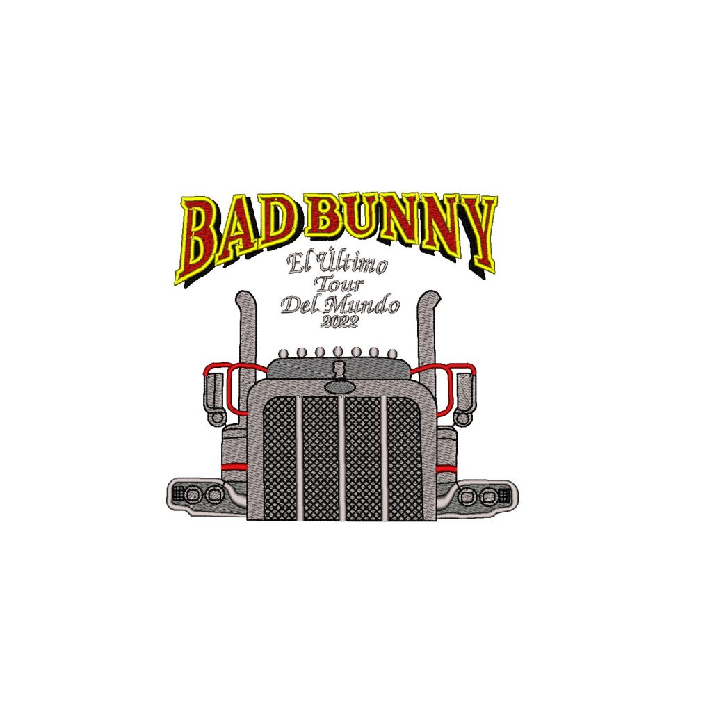 Bad Bunny Tour 2022 Embroidery Design Mydigitizemx