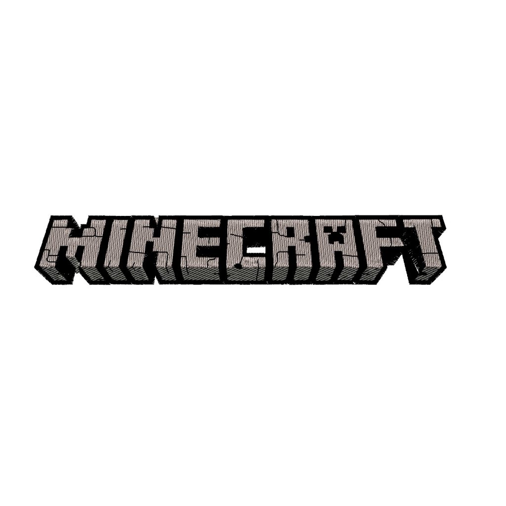 Minecraft Videogame Logo Embroidery Design – Mydigitize.mx
