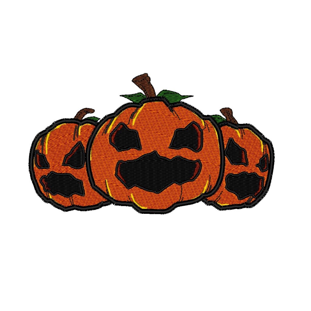 Halloween Mean Pumpkin Design for embroidery machine – Mydigitize.mx