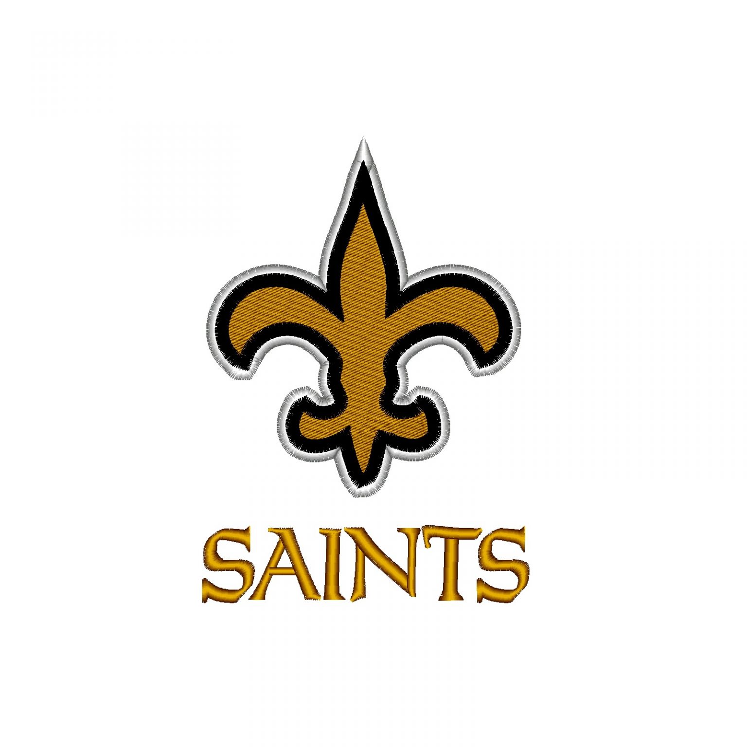 New Orleans Saints logo, embroidery design – Mydigitize.mx