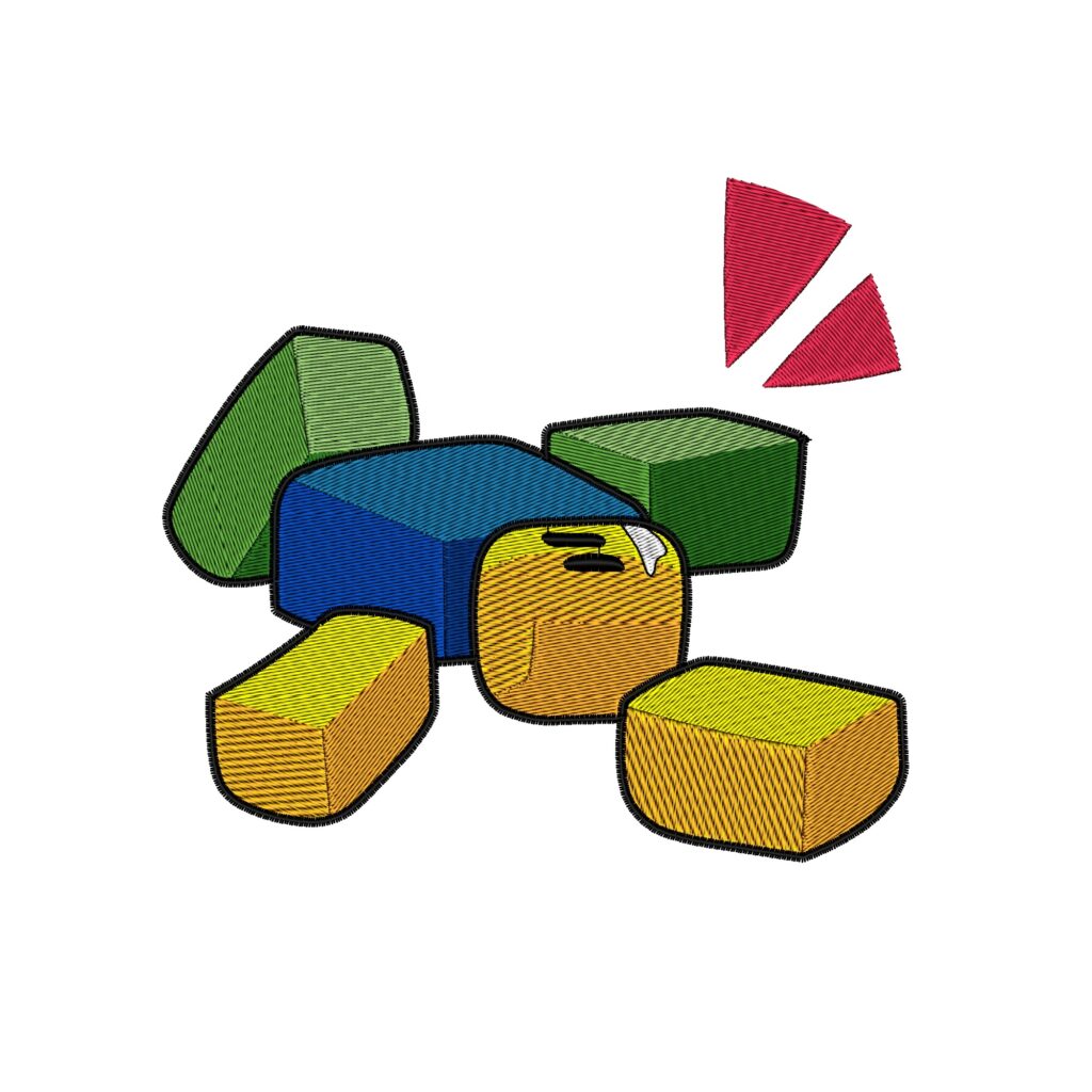 Roblox Noob Pieces Character design for embroidery machine – Mydigitize.mx