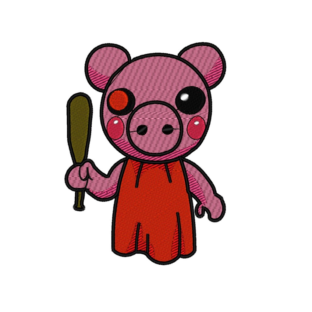 Roblox Piggy Character design for embroidery machine – Mydigitize.mx