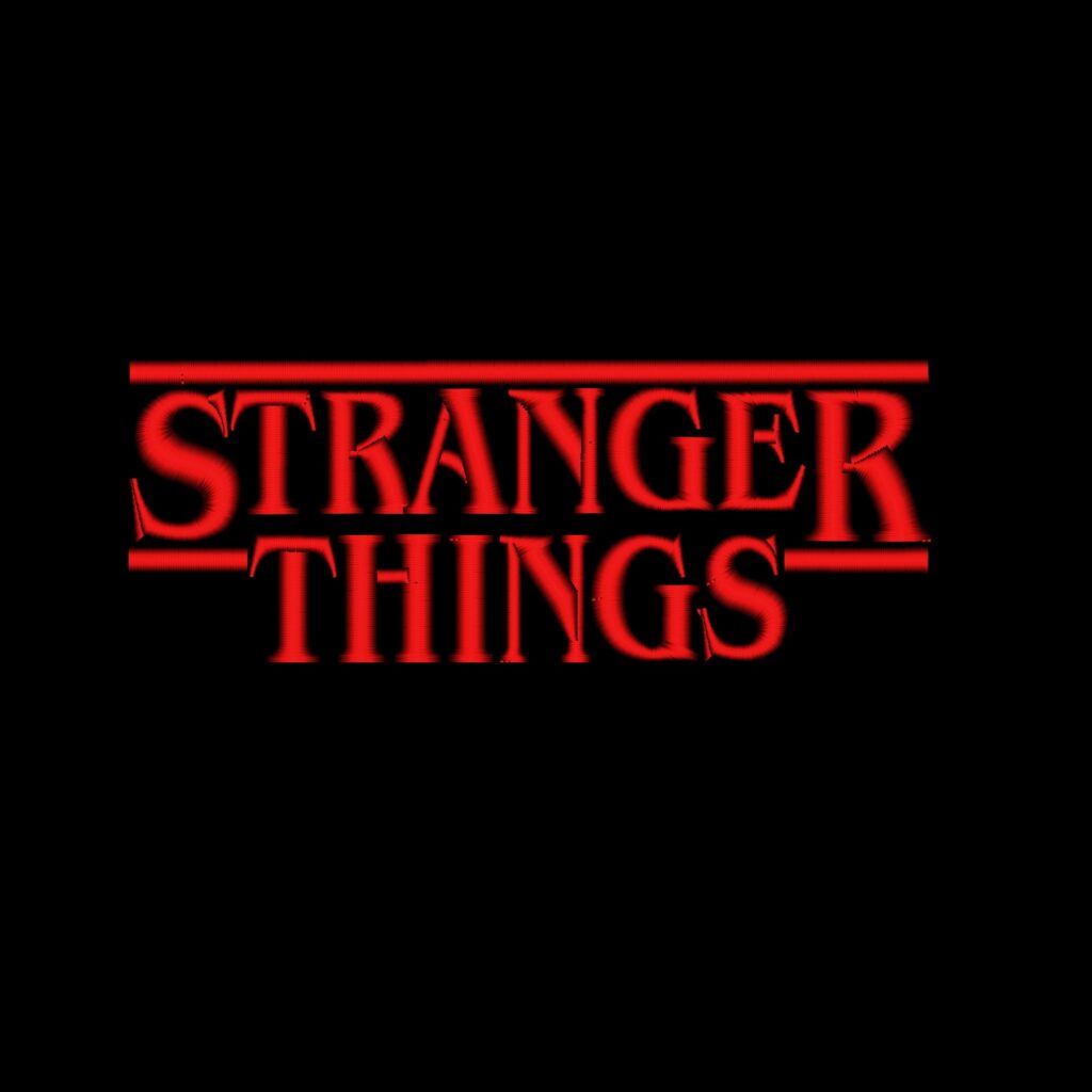 Stranger Things Logo design for embroidery machine – Mydigitize.mx