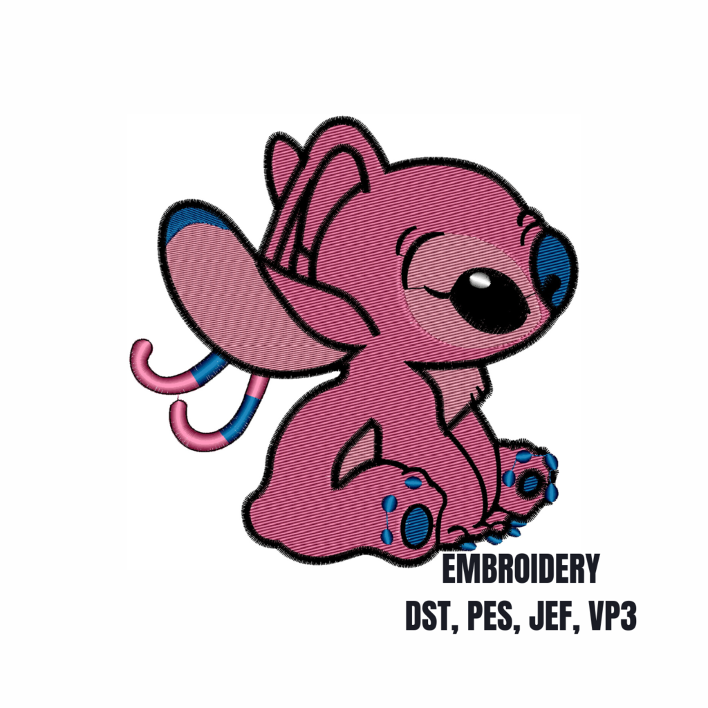 Lilo and Stitch, Experiment 624, Angel, design for embroidery machine ...