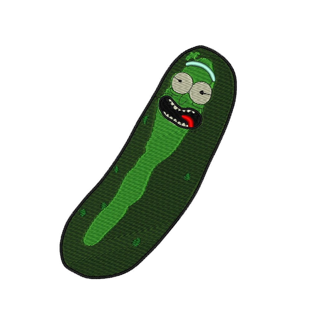 Pickle Rick from Rick & Morty design for embroidery machine – Mydigitize.mx