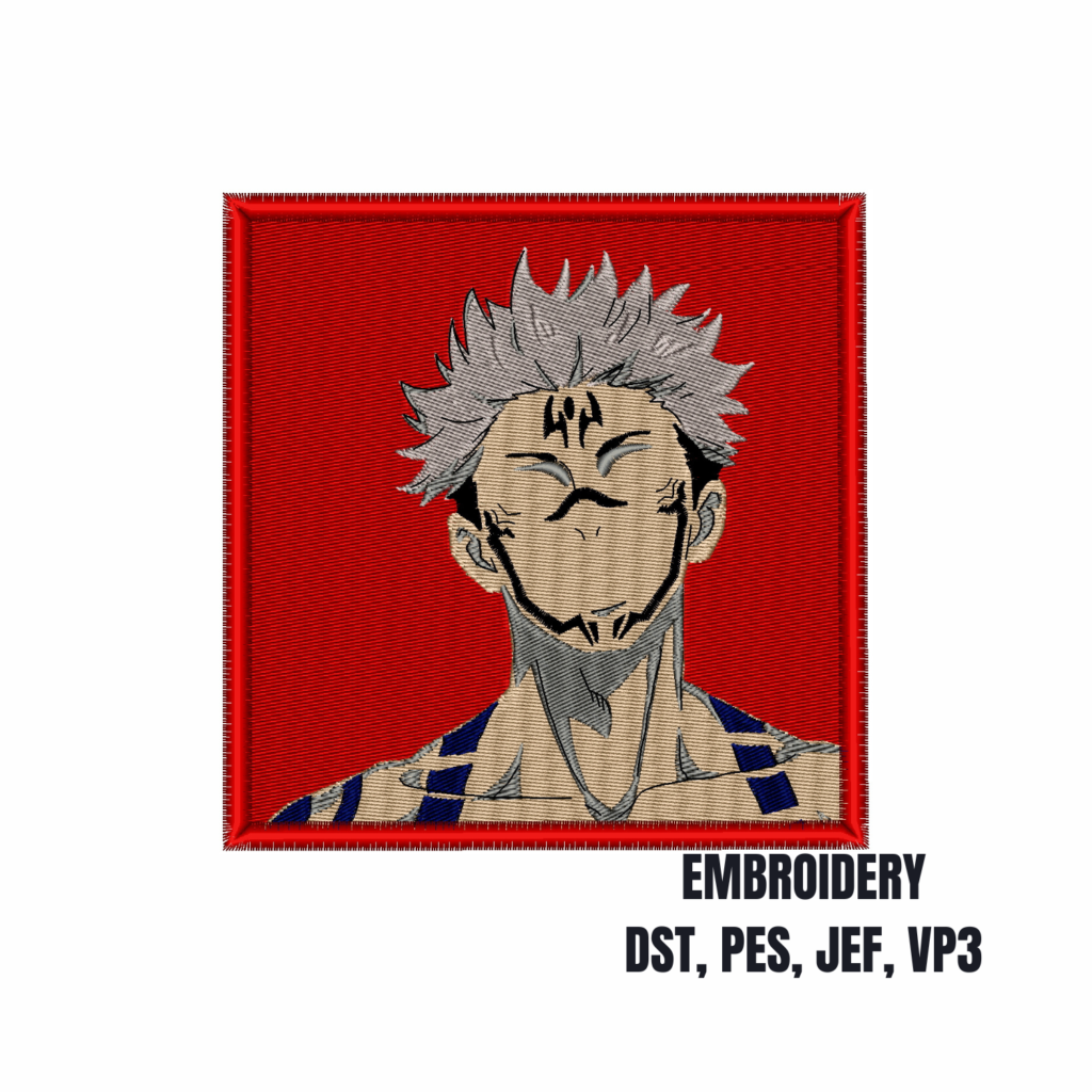 Jujutsu Kaisen, Ryomen Sakuna Character Anime Series, Embroidery Design ...