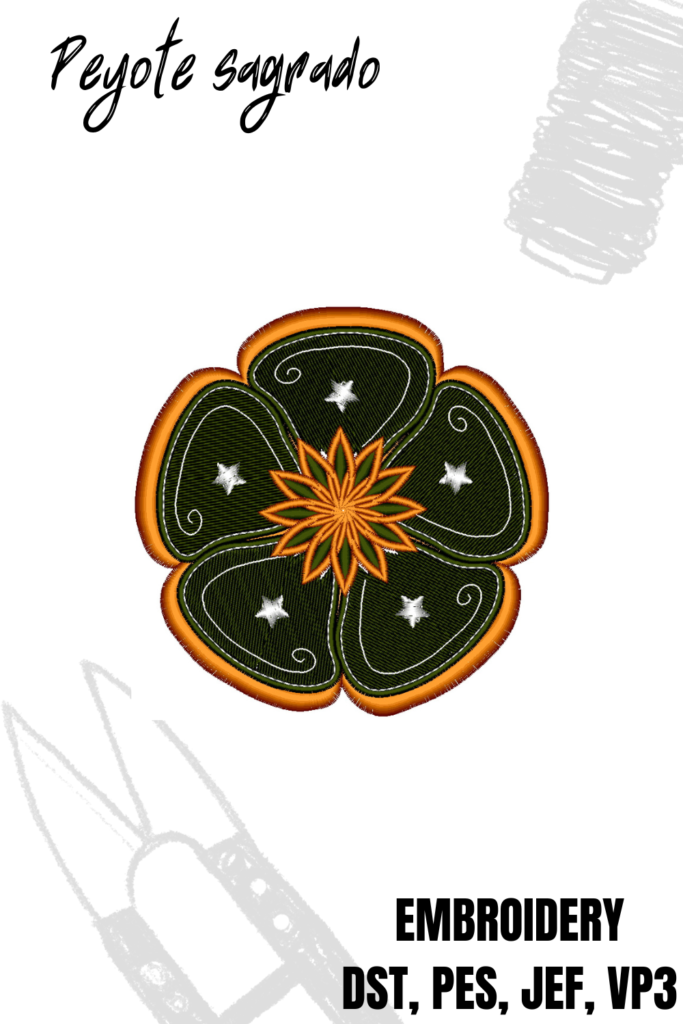 Peyote Mexicano, digital file for embroidery machine – Mydigitize.mx