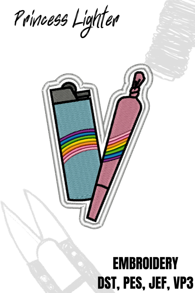 Lighter and Joint Princess style design for embroidery machine ...