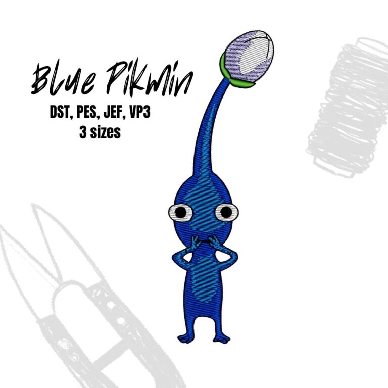 Pikmin videogame embroidery machine Design – Mydigitize.mx